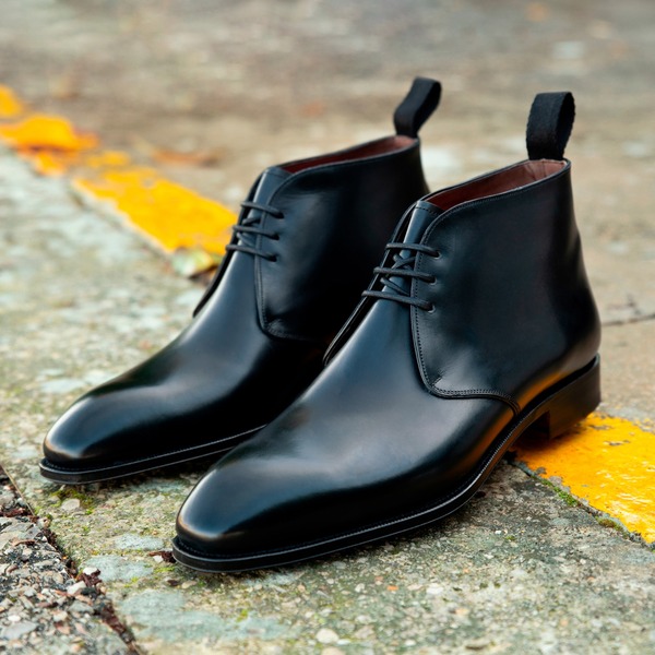 Handmade Black Calf Leather Chukka Boot On Storenvy